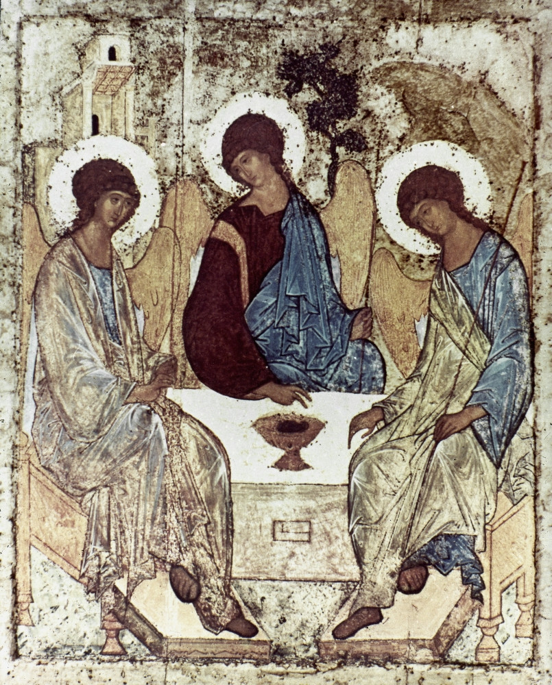 Russian Icons: The Trinity. /Nby Andrei Rublev. Wood, 1411. Poster ...