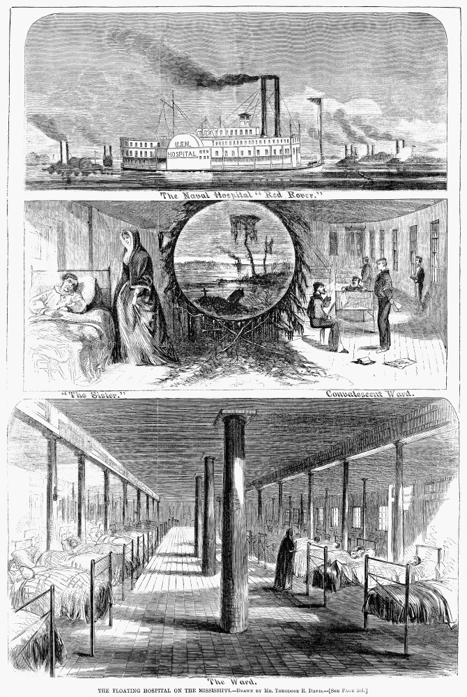 Civil War: Hospital Ship. /Nthe U.S. Naval Hospital Ship 'Red Rover' On ...