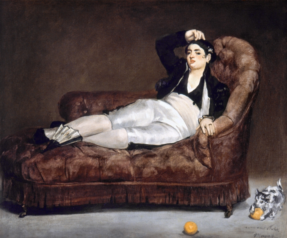 Manet: Spanish Costume./Nyoung Woman Reclining In Spanish Costume. Oil ...