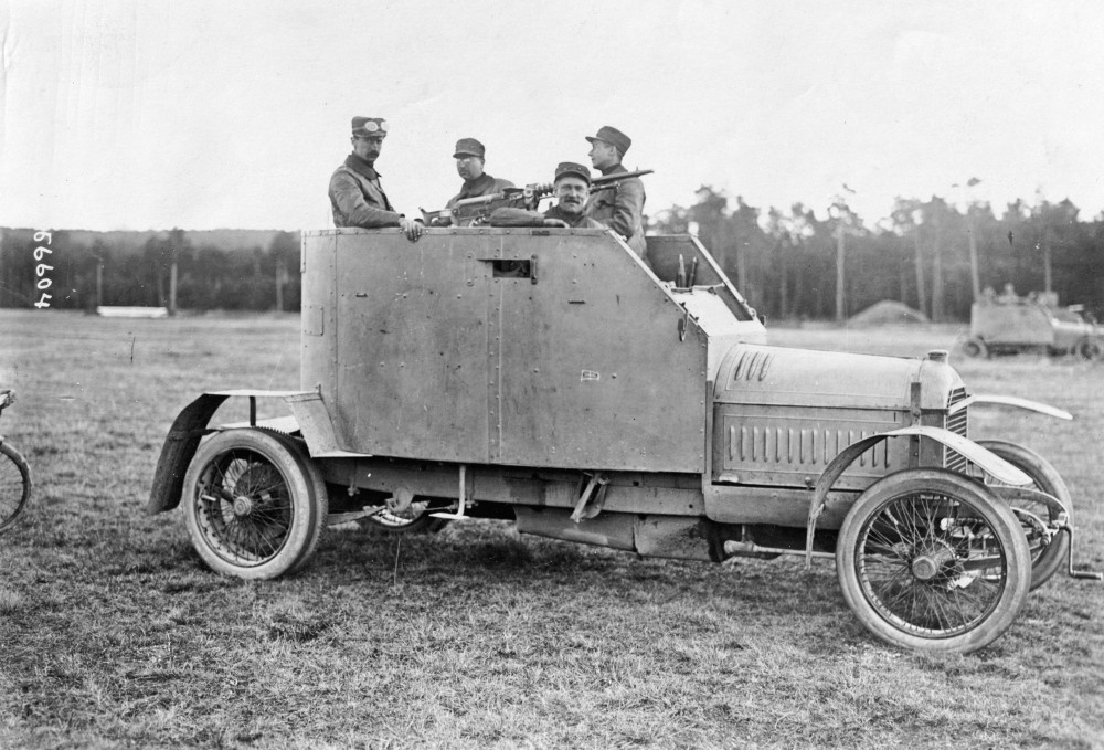 Wwi: Armored Cars, C1915. /Nsoldiers In An Armored Cars. Photograph ...
