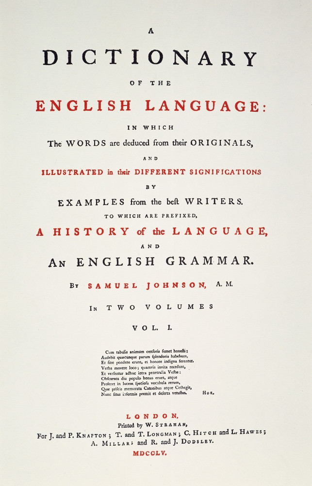 samuel johnson dictionary published
