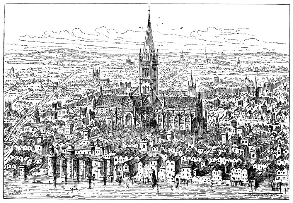 View Of London, 1540. /Nold St. Paul'S Cathedral And The Surrounding ...