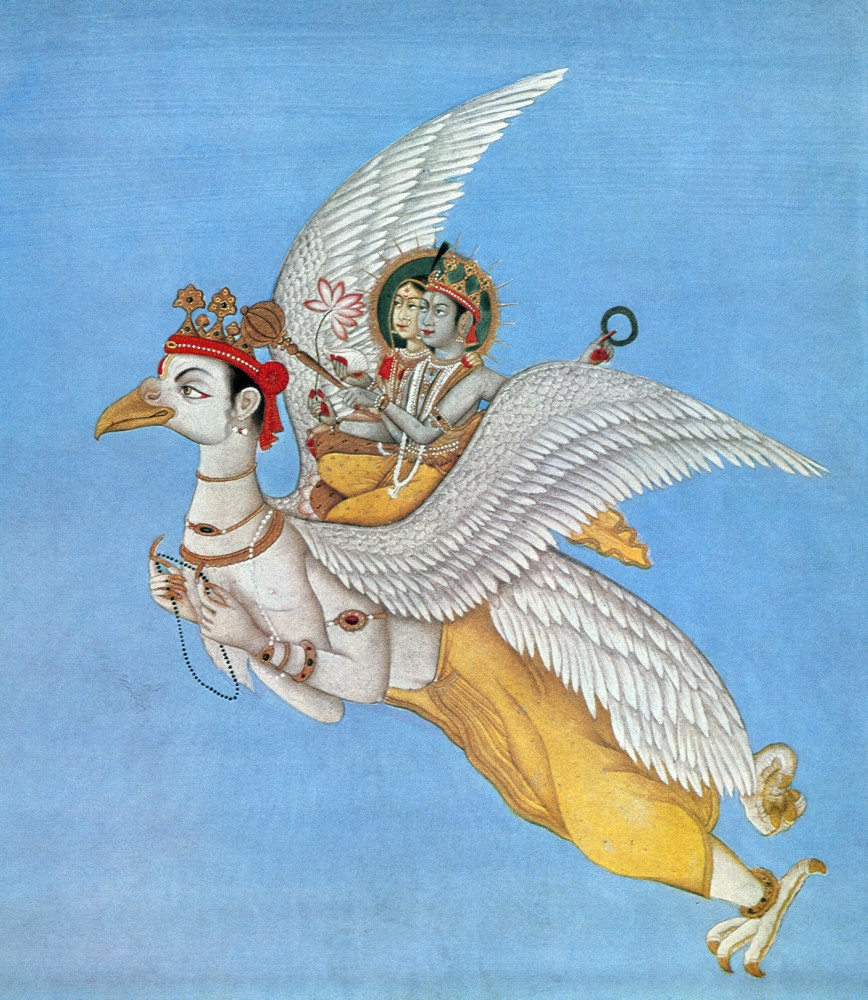 India: Garuda, C1780. /Nramayana Myth: Rama (Vishnu) And His Wife Sita ...