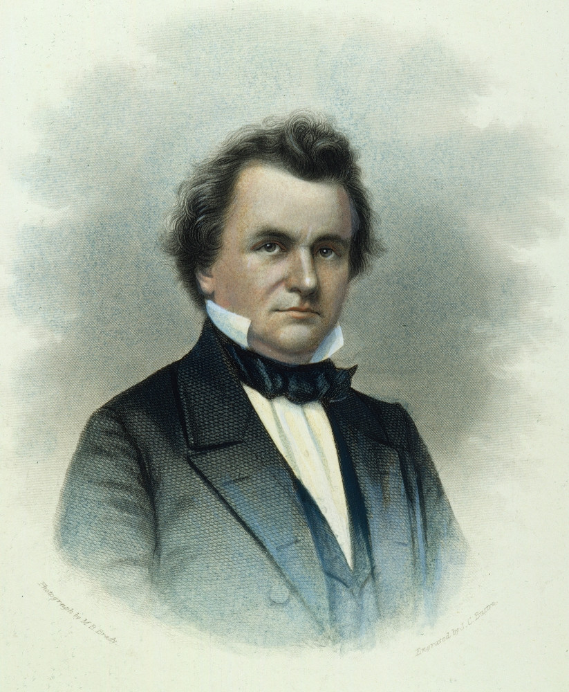 Stephen A. Douglas /N(1813-1861). Colored Engraving, 19Th Century ...