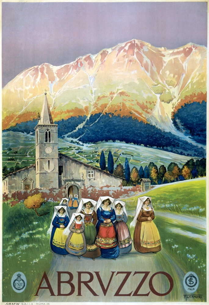 Abruzzo Poster Abruzzo Italy Vintage Travel Poster | Zazzle