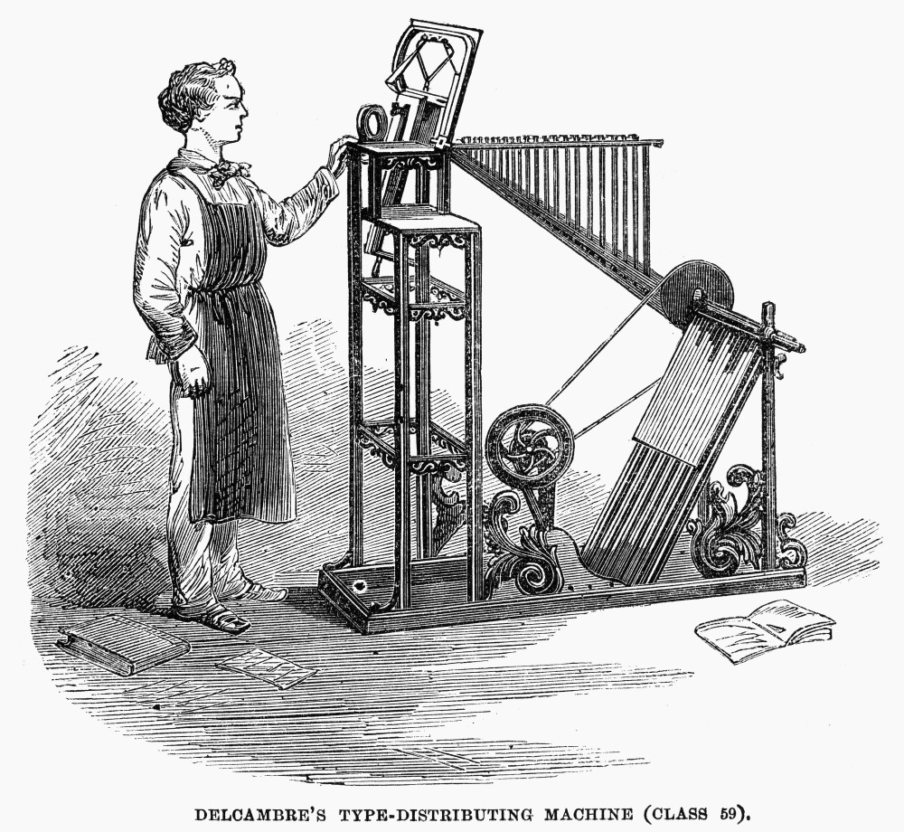Type Distributing Machine. /Ndelcambre'S Type-Distributing Machine ...