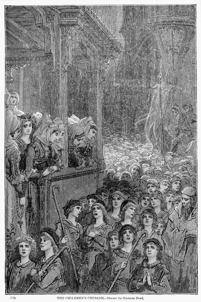 Crusades, 1212. /Nthe Children'S Crusade, 1212. Wood Engraving, 19Th ...