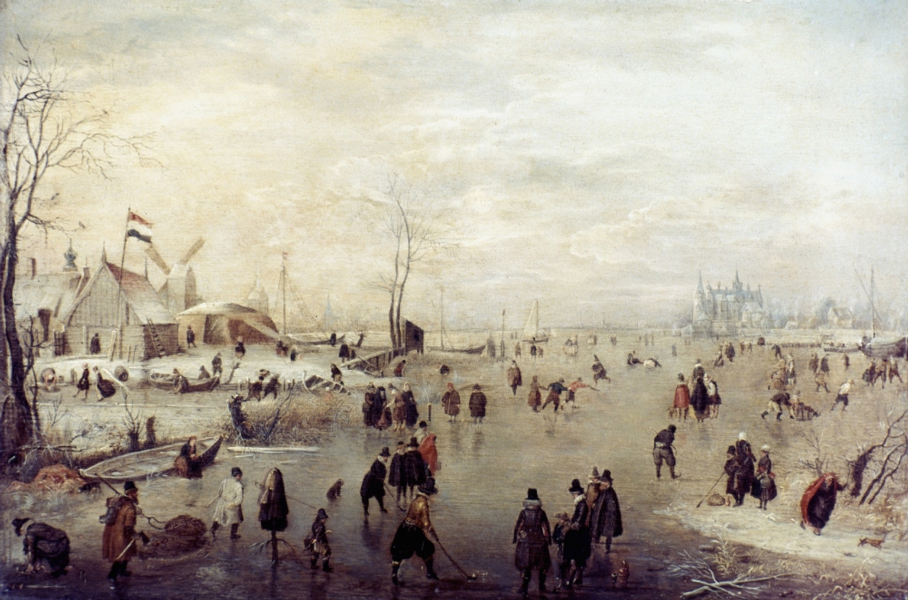 Avercamp: Winter. /Nwinter Scene On The Ice. Oil On Wood, By Hendrick Avercamp, Early 17Th ...