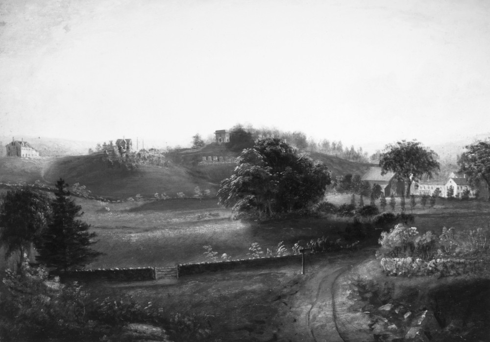 Brook Farm. /Nan 19Th Century Painting By An Unidentified Artist ...