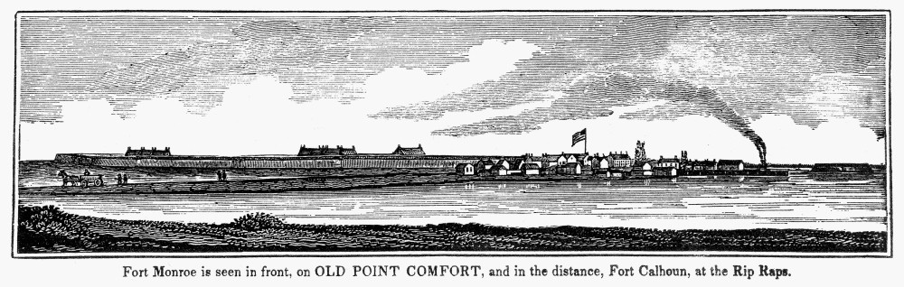Hampton, Virginia: Forts. /Na View Of Fort Monroe, On Old Point Comfort ...