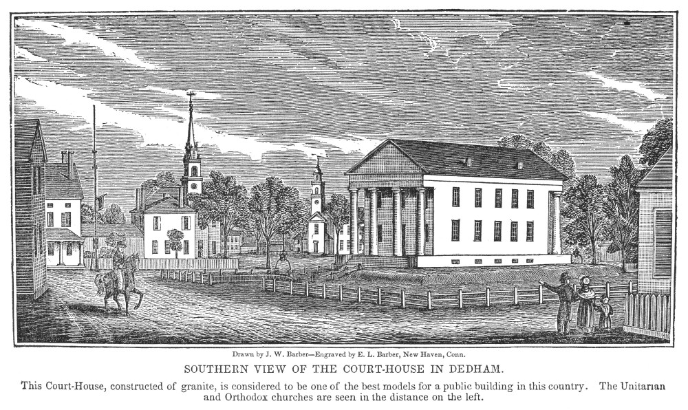 Massachusetts: Dedham. /Nthe Courthouse At Dedham, Massachusetts ...