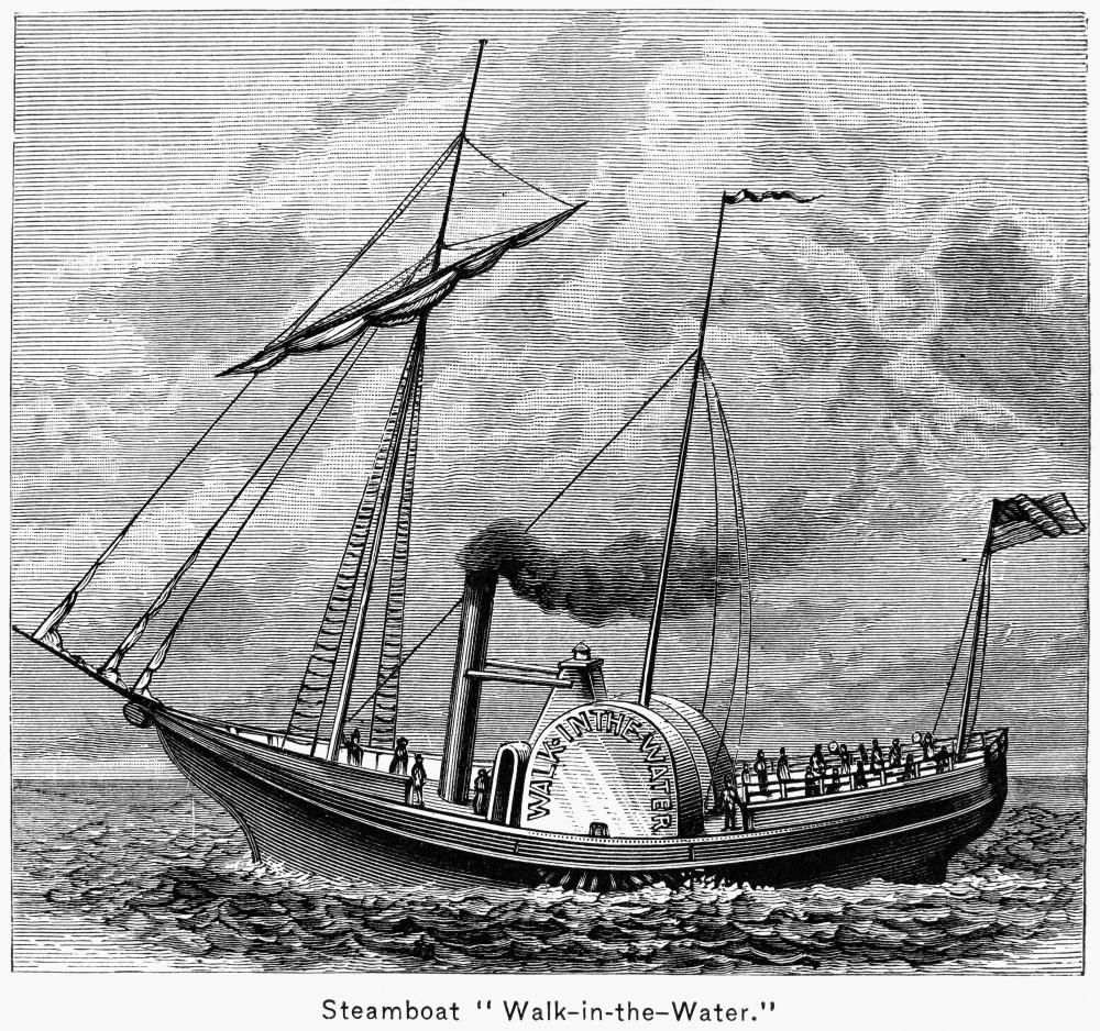 Great Lakes Steamboat. /N'Walk-In-The-Water,' The First Steamboat In ...