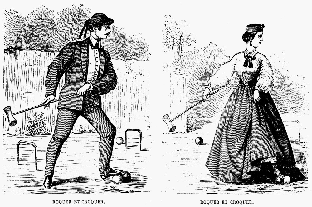 Croquet, 19Th Century. /Nline Engraving, 19Th Century. Poster Print by ...