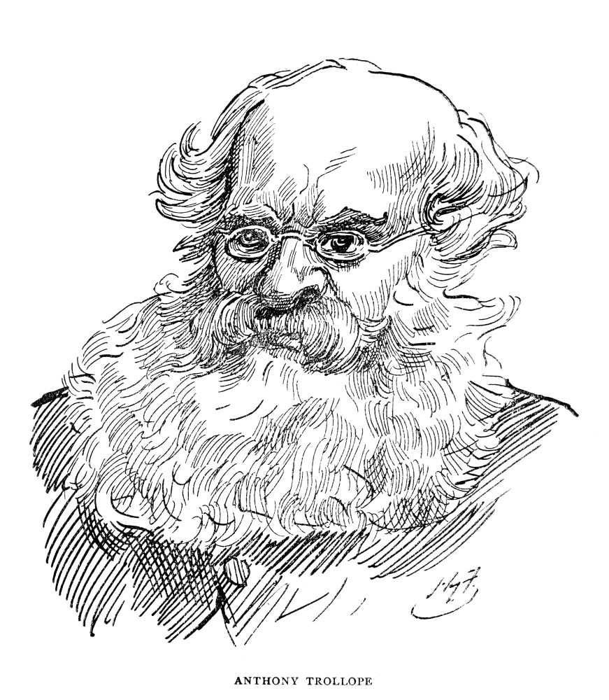 Anthony Trollope /N(1815-1882). English Novelist. Pen-And-Ink Drawing ...