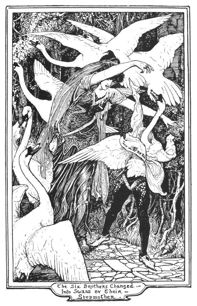 Grimm: The Six Swans. /N'The Six Brothers Changed Into Swans By Their ...