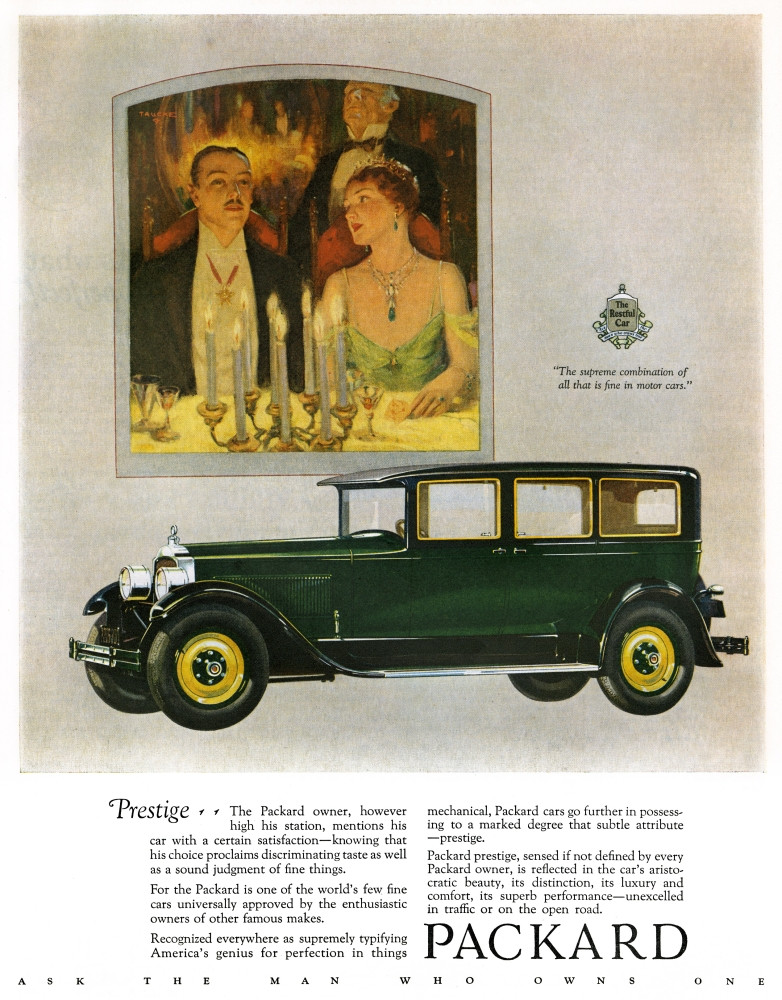 Ad: Packard, 1927. /Namerican Advertisement For Packard Motor Car, 1927 ...