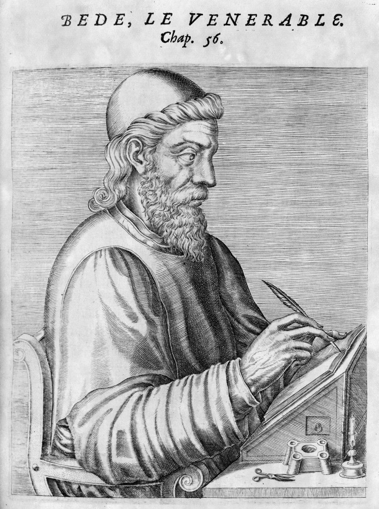 Saint Bede (C672-735). /Nenglish Scholar, Historian, And Theologian ...