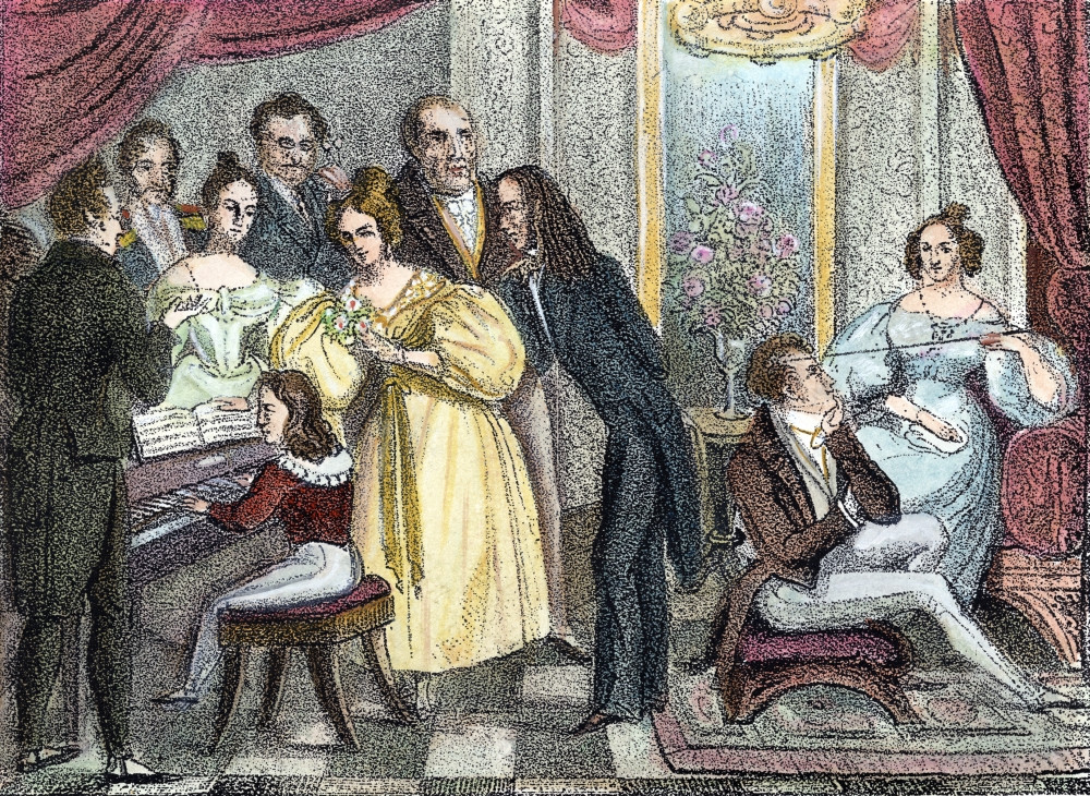Parisian Salon. /Na Parisian Salon Of The 1830S With Heinrich Heine ...