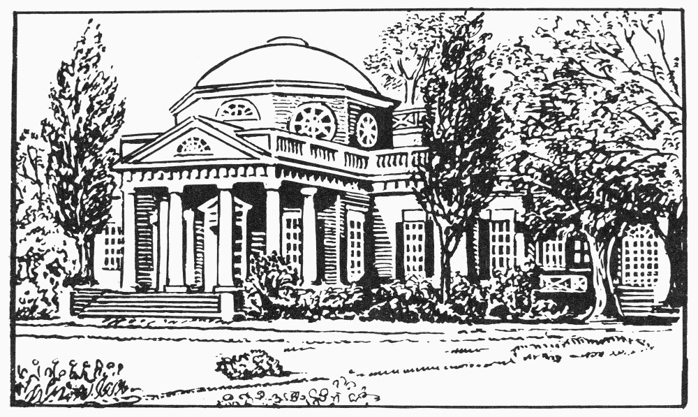 Jefferson: Monticello. /Nmonticello, The Home Of Thomas Jefferson Near ...
