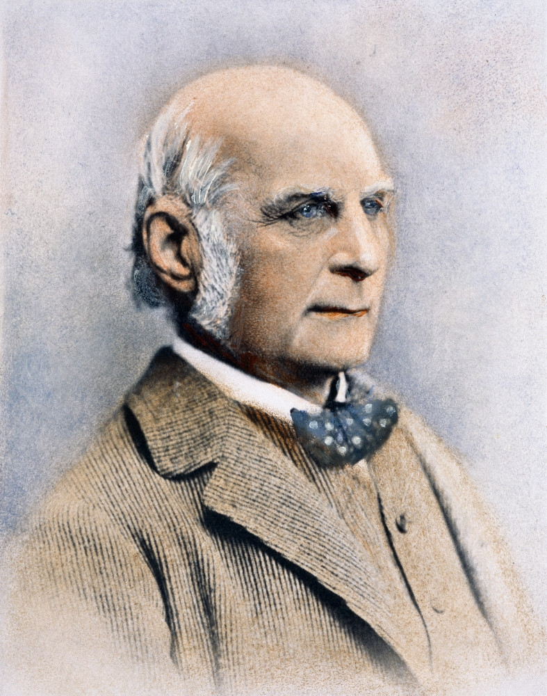 Sir Francis Galton /N(1822-1911). English Scientist. Oil Over A ...
