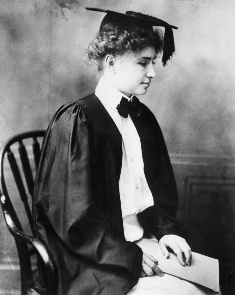 Helen Keller (1880-1968). /Namerican Writer And Lecturer. Photographed ...