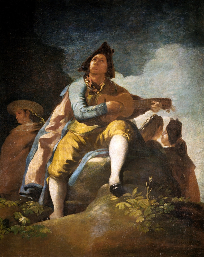 Goya: Guitarist. /N'El Majo De La Guitarra.' Oil On Canvas, 1786, By ...