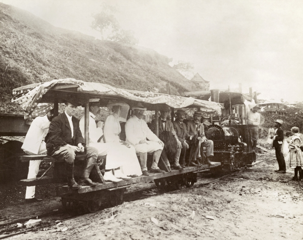 Panama: Roosevelt, 1906. /Npresident Theodore Roosevelt, With His Wife ...