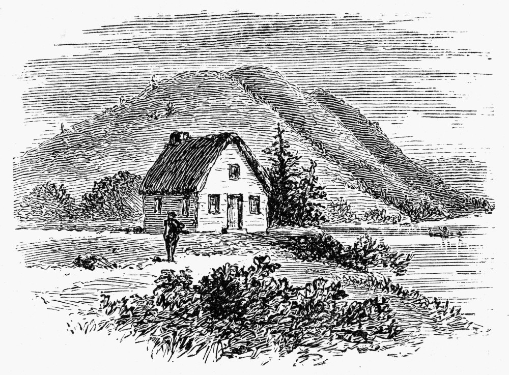 Boston: Early Settlement. /Nhouse Of The Reverend William Blaxton (Aka ...
