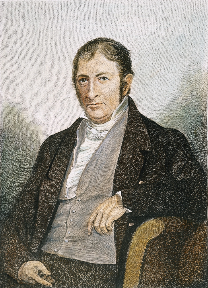 Eli Whitney (1765-1825). /Namerican Inventor: Colored Engraving, 19Th ...