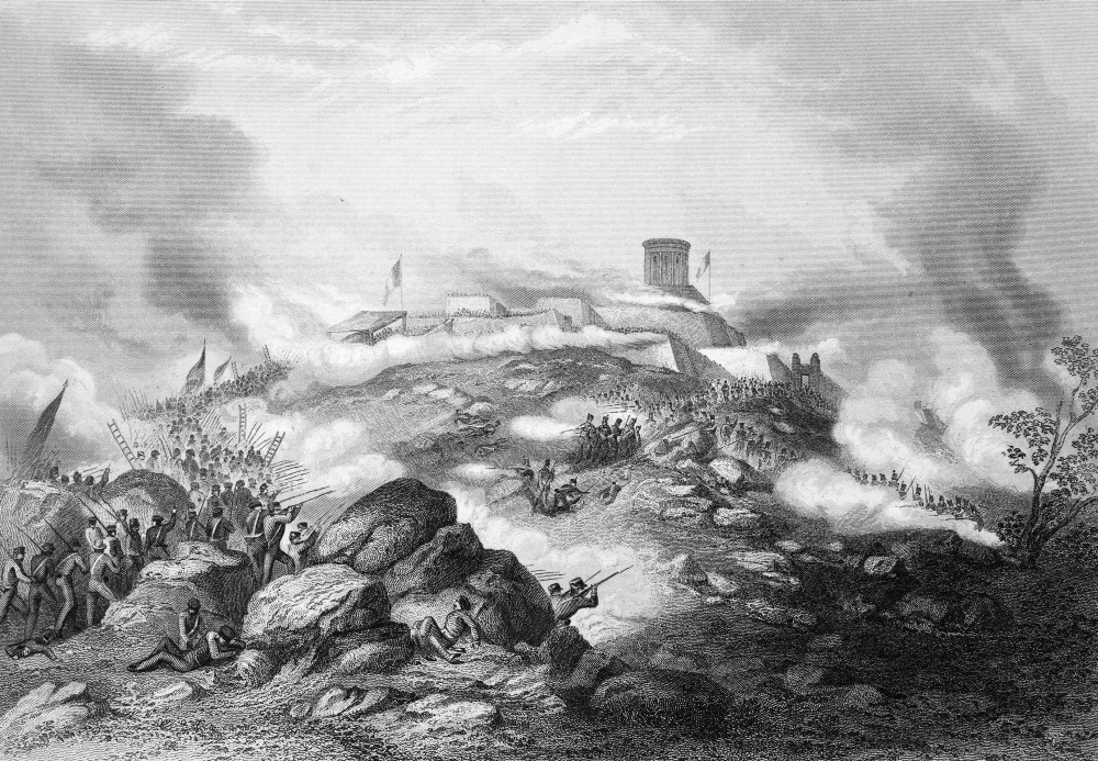 Battle Of Chapultepec, 1847. /Nu.S. Forces Storming The Palace Of ...