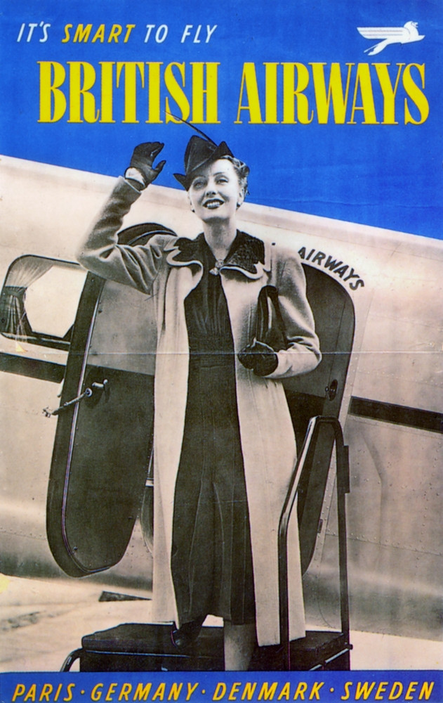 British Airways, 1938. /Na British Airways Poster From 1938. Poster ...