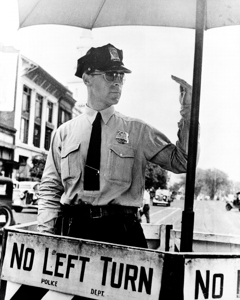 Traffic Cop, 1936. /Na Traffic Cop Directing Traffic, Washington, D.C ...