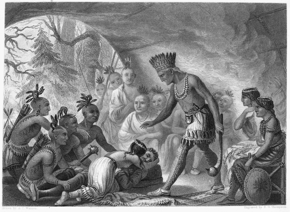 Pocahontas (1595?-1617). /Nnative American Princess. Pocahontas Saving ...