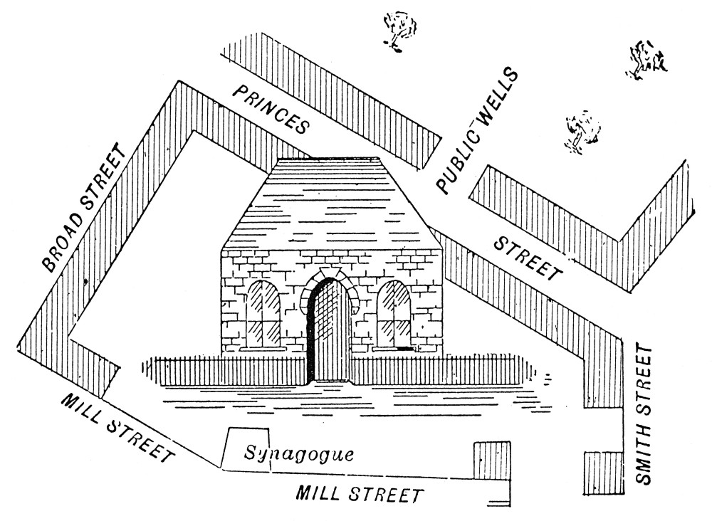 New York: Synagogue. /Nthe Jewish Synagogue On Mill Street In Lower ...