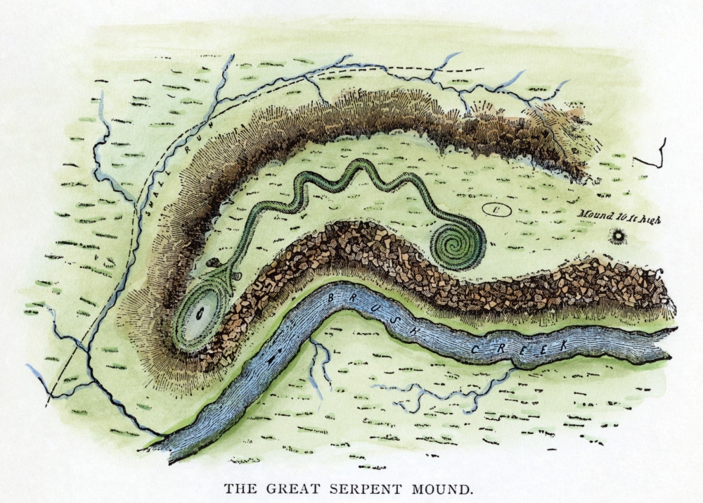 The Great Serpent Mound. /Nbuilt By Pre-Colombian Native Americans In ...