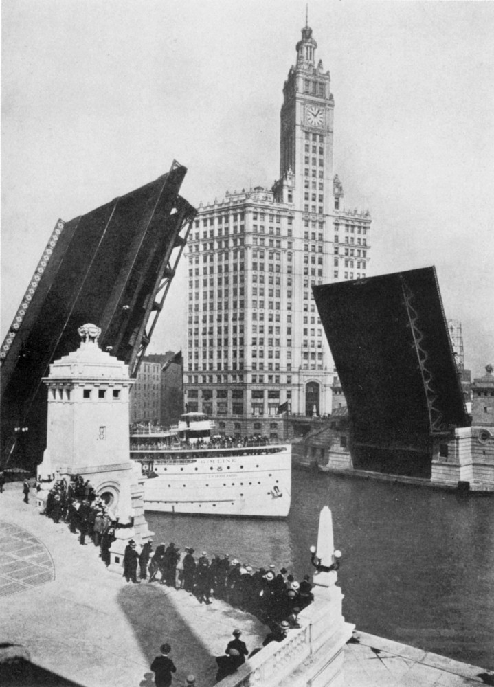 Chicago: Drawbridge, C1920. /Nthe Michigan Avenue Bascule Bridge ...
