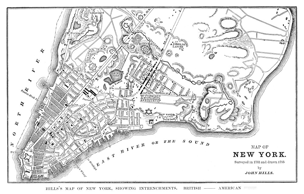 New York: Maps. /Nhill'S Map Of New York, 1789. Poster Print by Granger ...