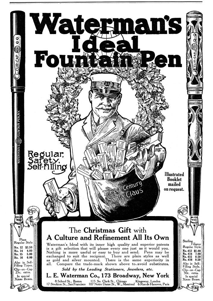 Ad: Fountain Pen, 1911. /Namerican Magazine Advertisement For Waterman ...