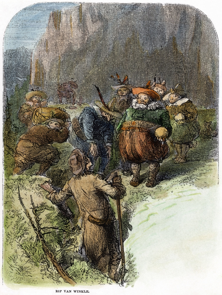 Irving: Rip Van Winkle, 1819. Rip Van Winkle Meets The Dwarfs In The ...