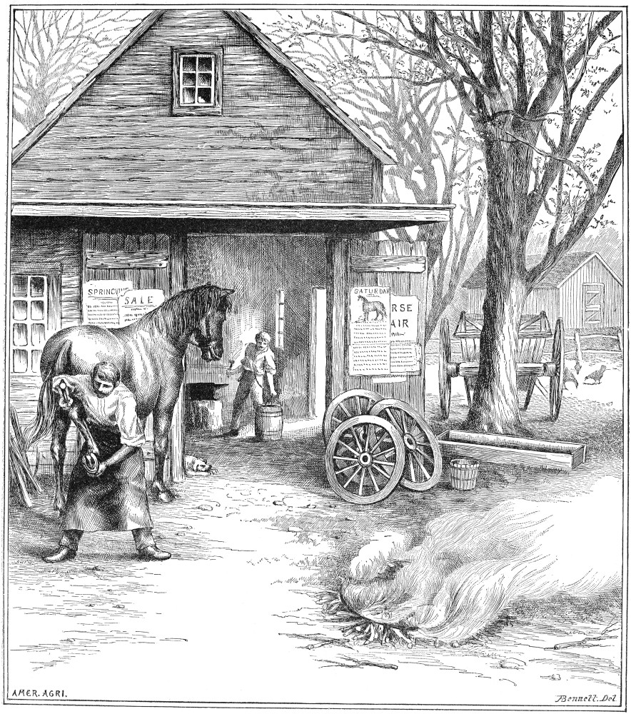 Blacksmith, 1885. /Namerican Line Engraving. Poster Print by Granger ...