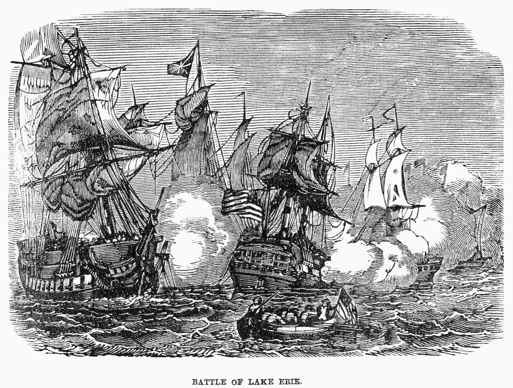 Battle Of Lake Erie, 1813. /Noliver Hazard Perry'S Victory At Lake Erie ...