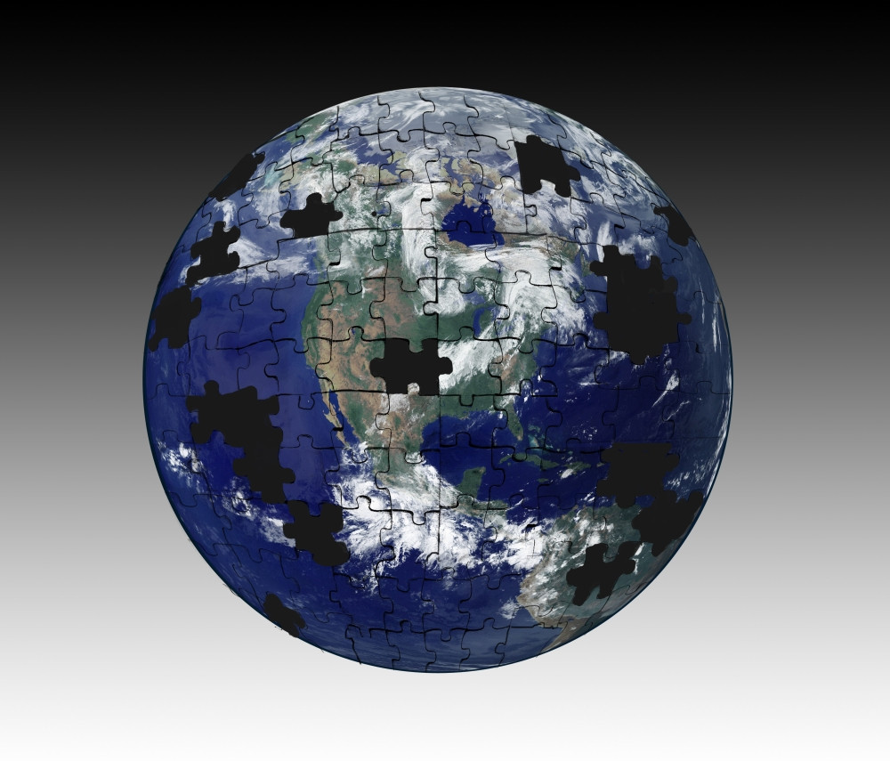 Earth Puzzle Poster Print by Spencer Sutton/Science Source - Item ...