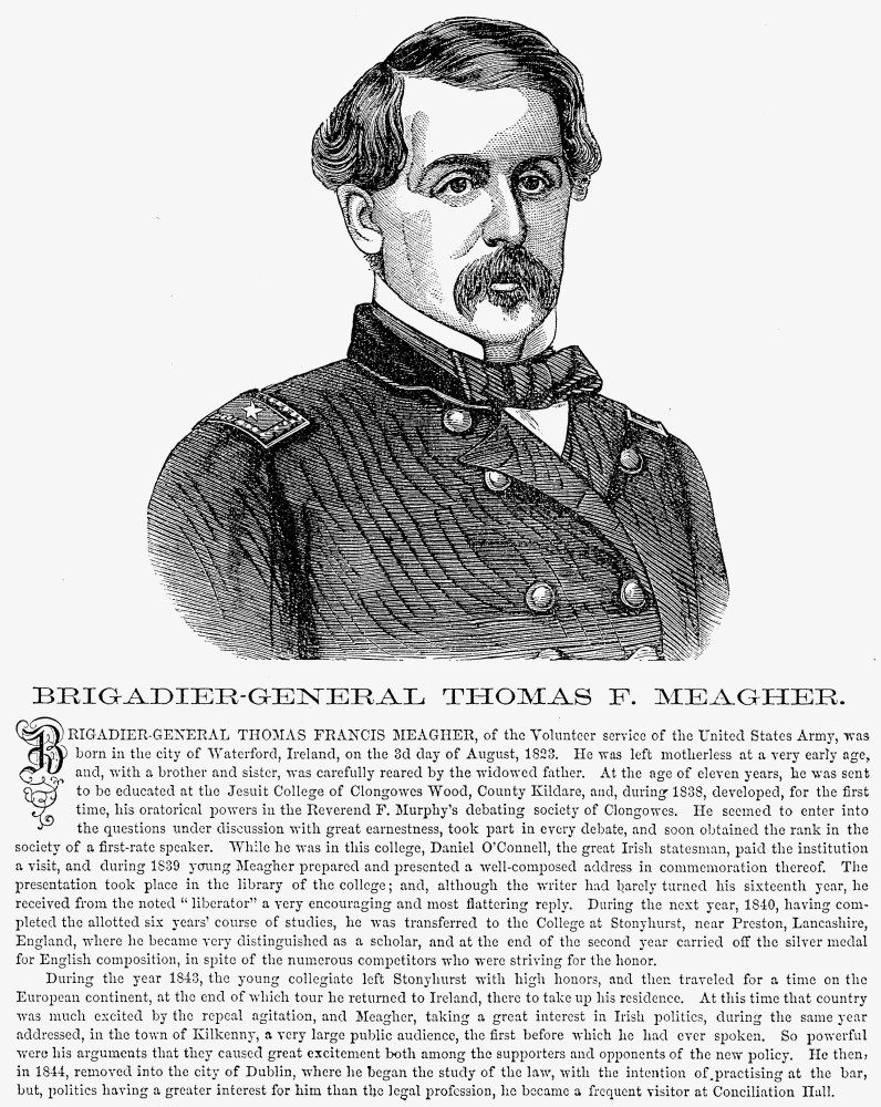 Thomas Francis Meagher /N(1823-1867). American Politician And Soldier ...