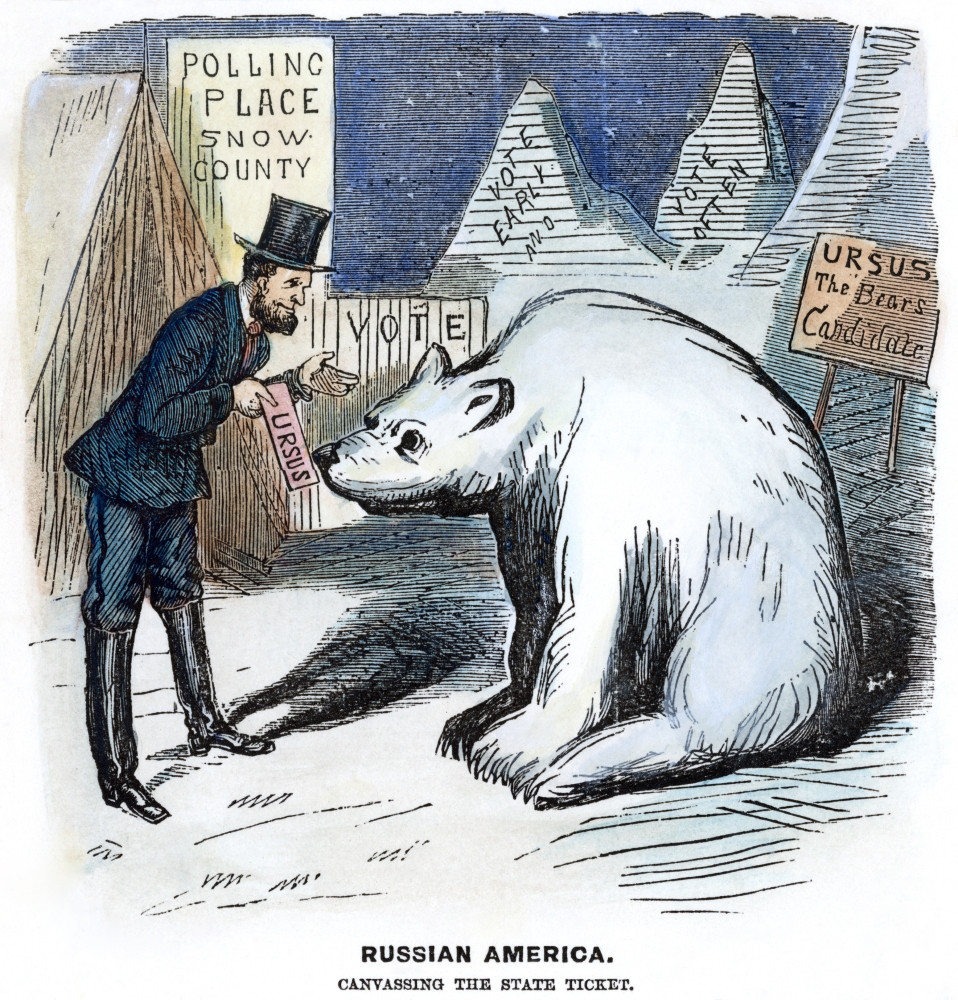 Cartoon: Alaska Purchase, 1867. An American Cartoon Showing A ...