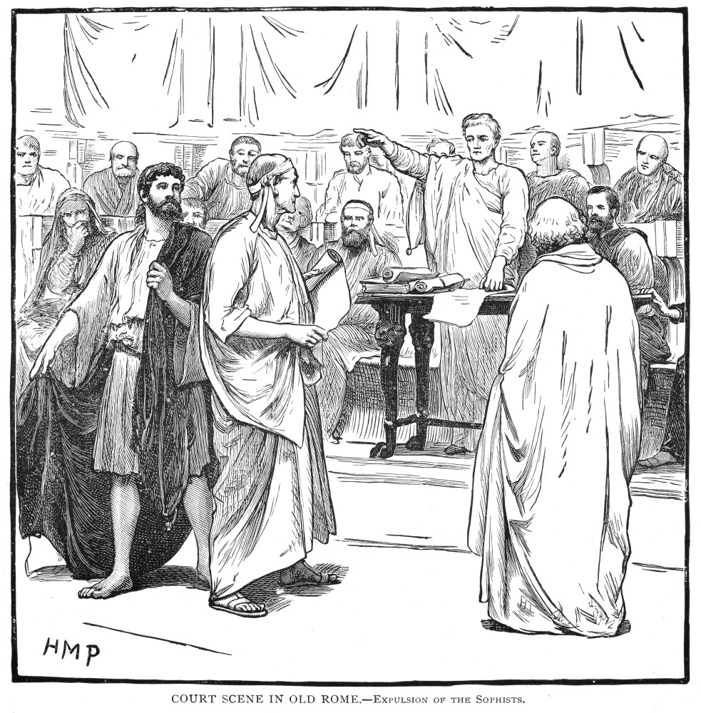 Roman Court. /N'Court Scene In Old Rome.' Line Engraving, 19Th Century ...