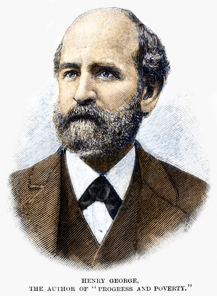 Henry George (1839-1897). /Namerican Economist. Wood Engraving, 19Th ...