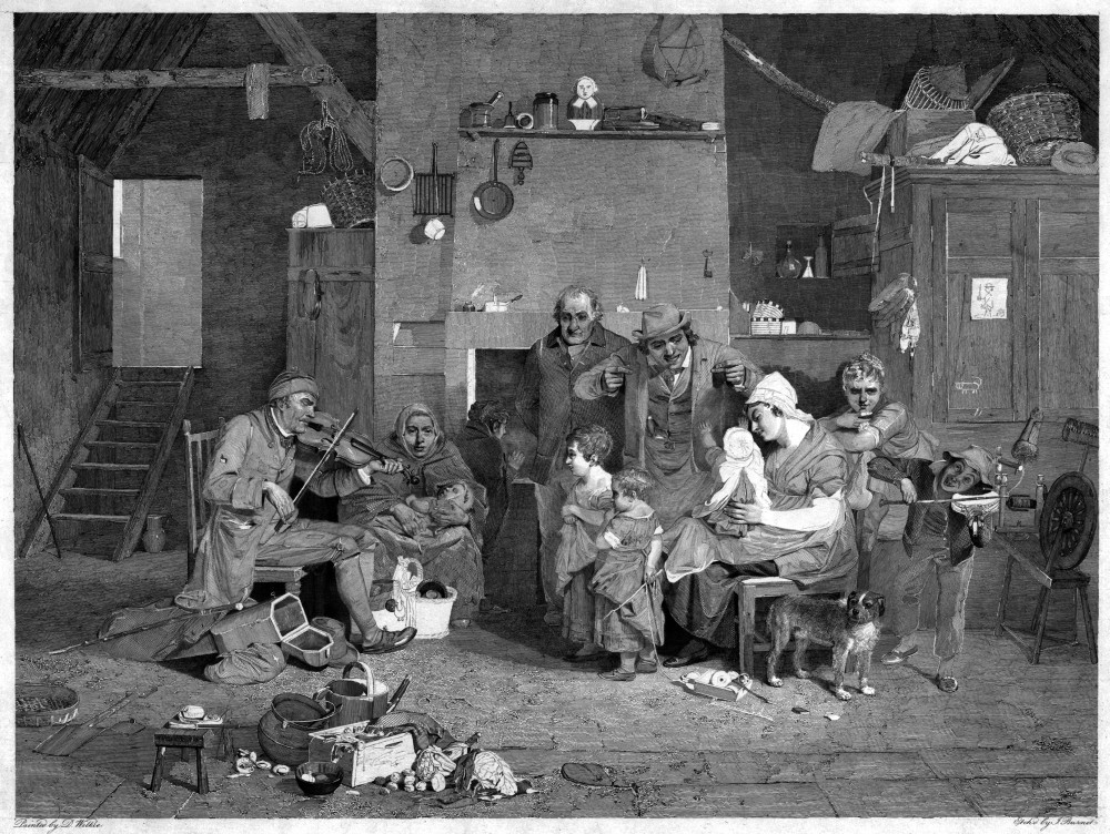 The Blind Fiddler, 1806. /Nsteel Engraving By John Burnet After The ...