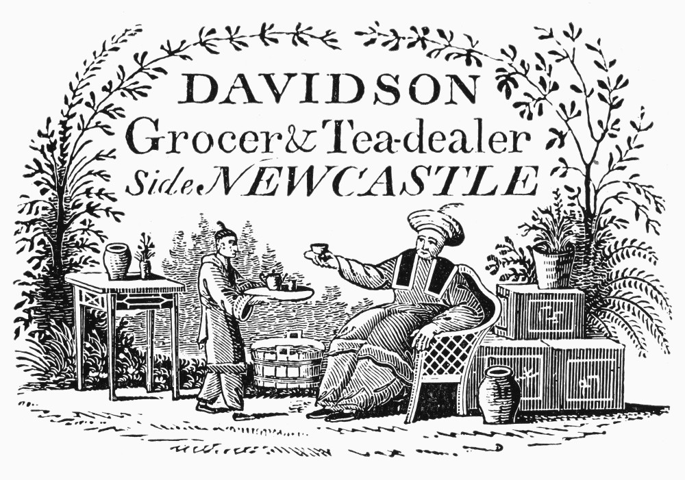 Tea Dealer'S Label, 1820. /Nenglish Grocer'S Label, 1820, Engraved By ...
