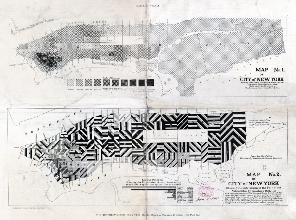 Map: Tenements, 1894. /N'The Tenement-House Committee Maps, Showing The ...