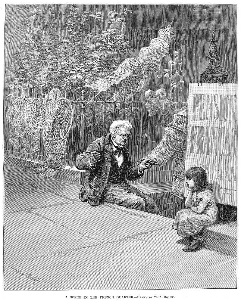 French Immigrants, 1889. /Na Scene In The French Quarter Of New York ...